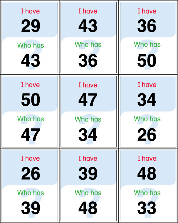 Number I Have Who Has 1-100 ESL ELL Newcomer Game | Made By Teachers