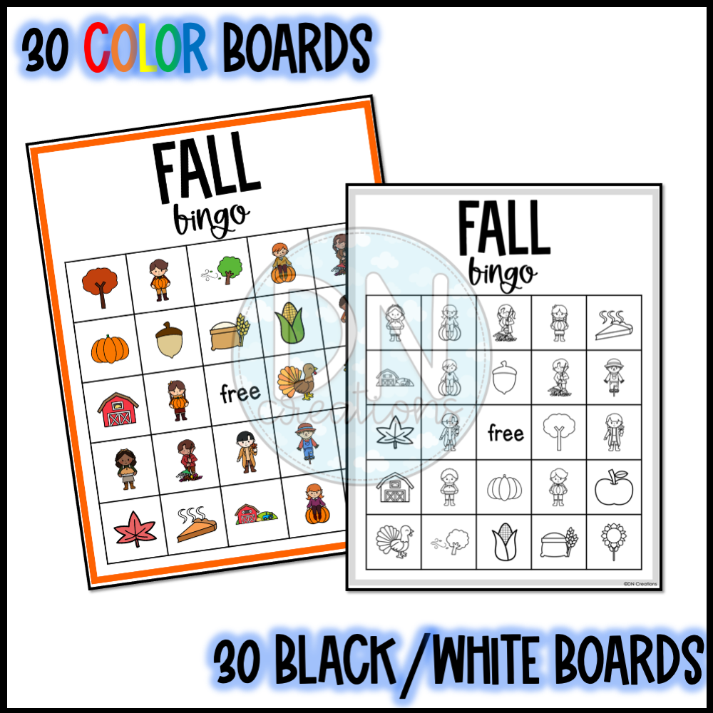 Fall Bingo Game l Autumn Bingo l Fall Activities | Made By Teachers
