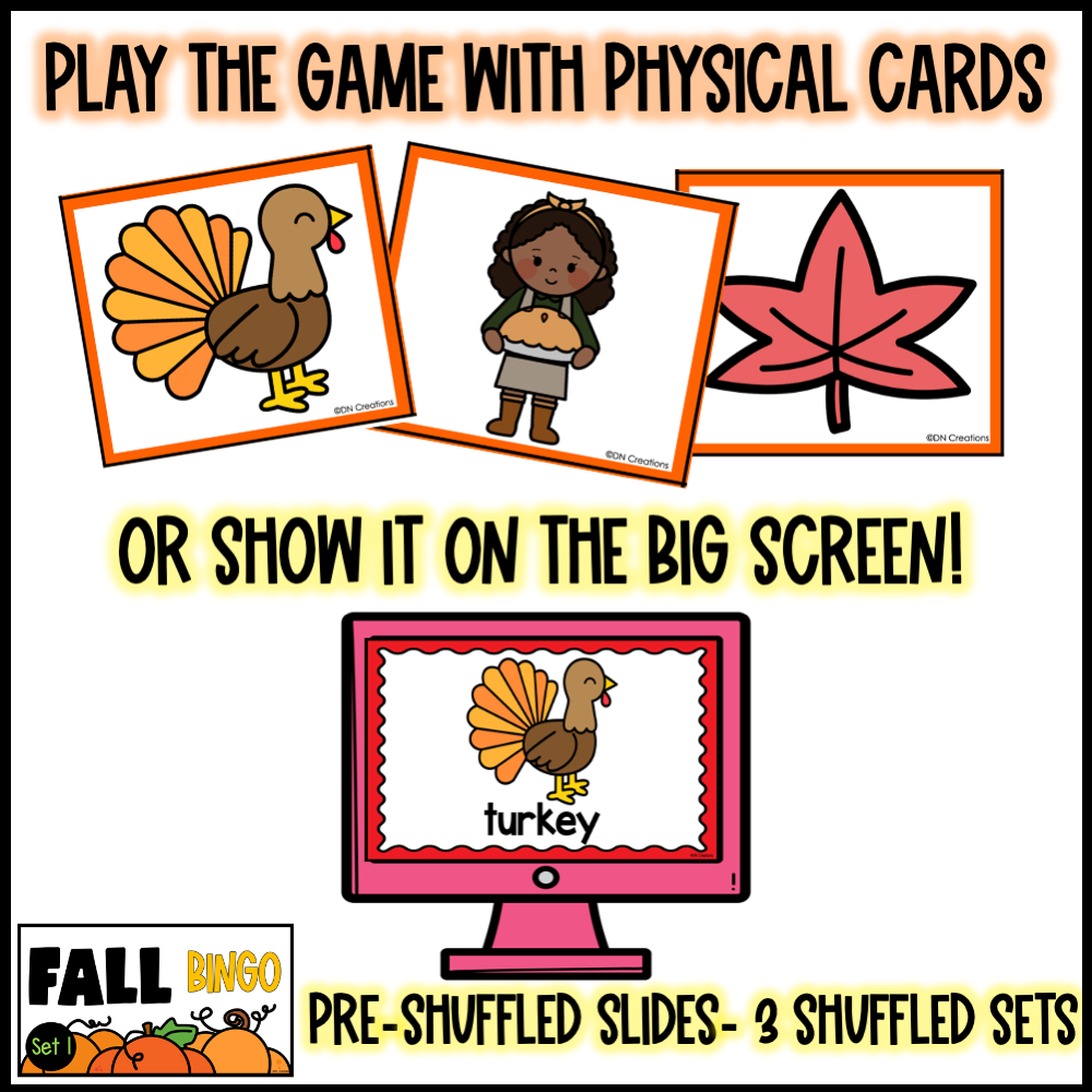Fall Bingo Game l Autumn Bingo l Fall Activities | Made By Teachers
