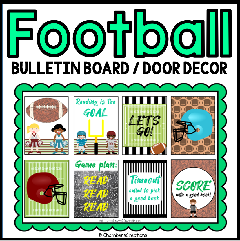 Football Bulletin Board Decor Door Posters | Made By Teachers