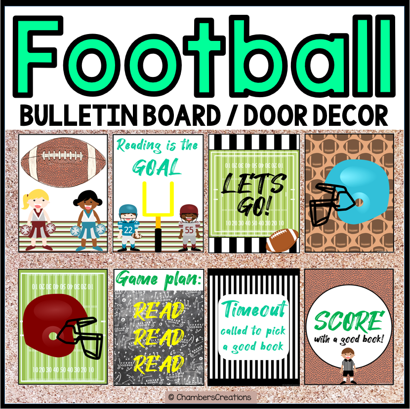 Football Bulletin Board Decor Door Posters | Made By Teachers