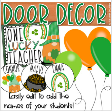 Happy St. Patrick's Day Lucky Door Display Bulletin Board Decoration ...