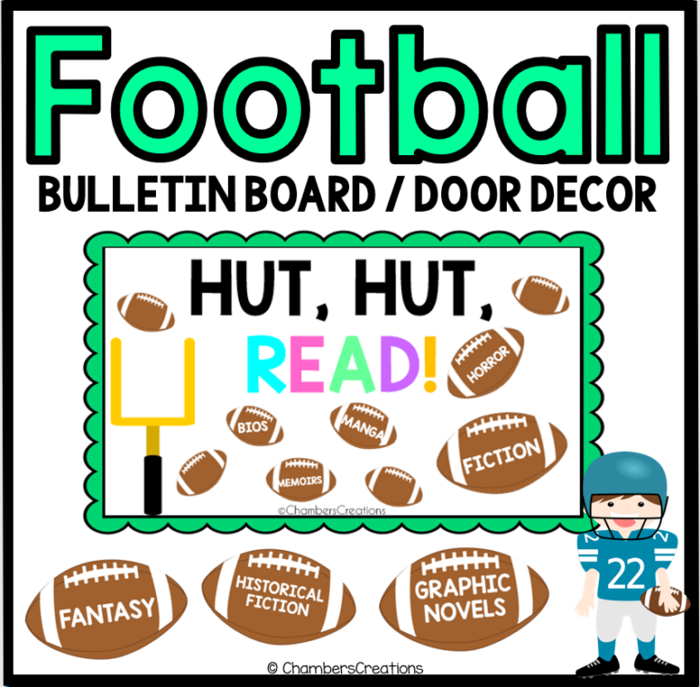 Football Bulletin Board Door Decor Reading Promotion Library | Made By ...