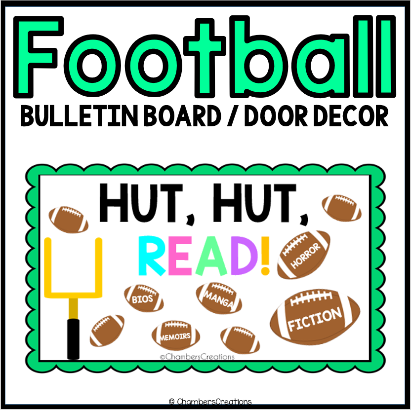 Football Bulletin Board Door Decor Reading Promotion Library | Made By ...