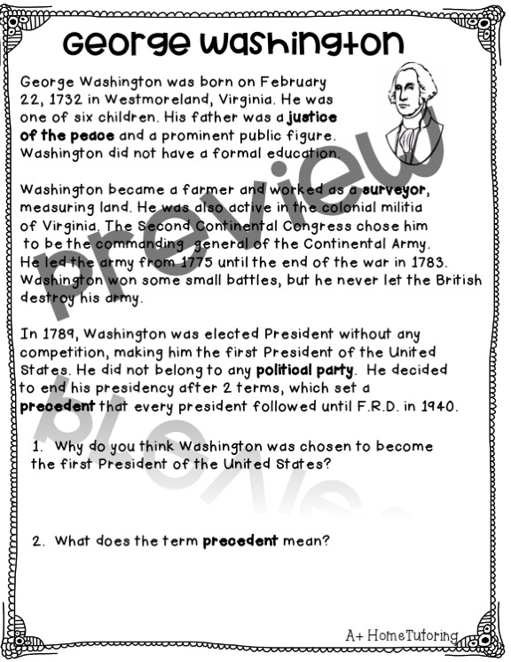 President's Day Activity Packet | Made By Teachers