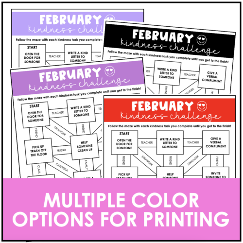 February Kindness Challenge Maze | Made By Teachers