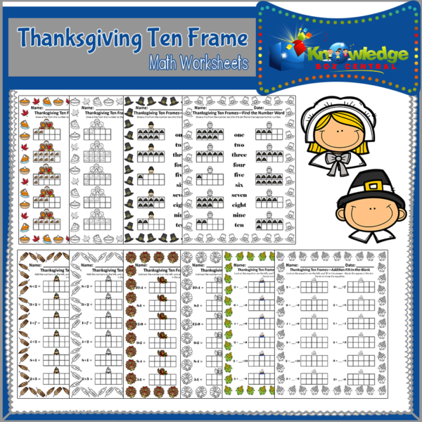 Thanksgiving Ten Frame Math Worksheets | Made By Teachers