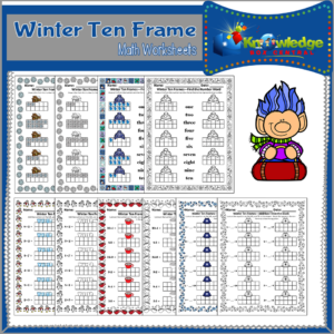 Winter Ten Frame Math Worksheets | Made By Teachers