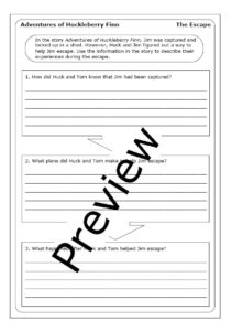 "Adventures of Huckleberry Finn" worksheets | Made By Teachers
