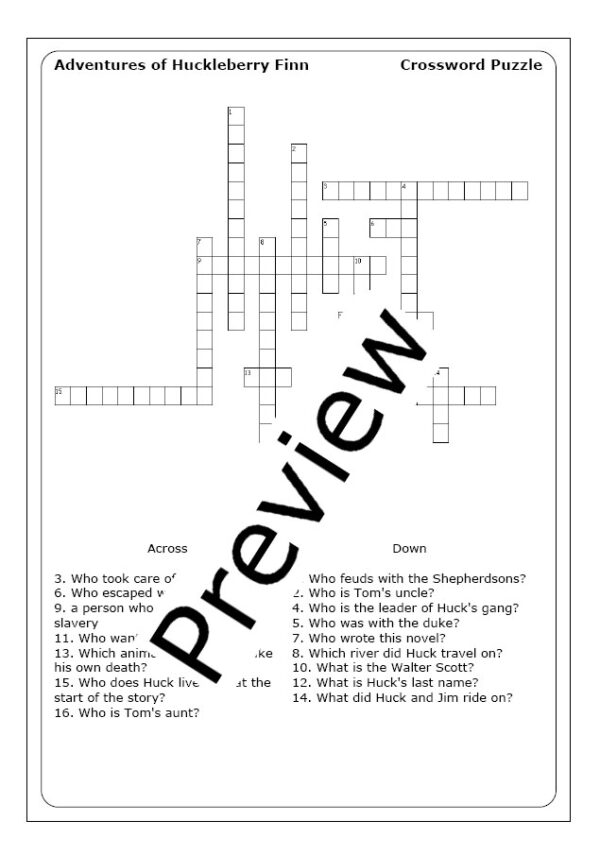 "Adventures of Huckleberry Finn" worksheets | Made By Teachers