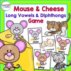 LONG VOWELS & DIPHTHONGS MOUSE & CHEESE GAME | Made By Teachers