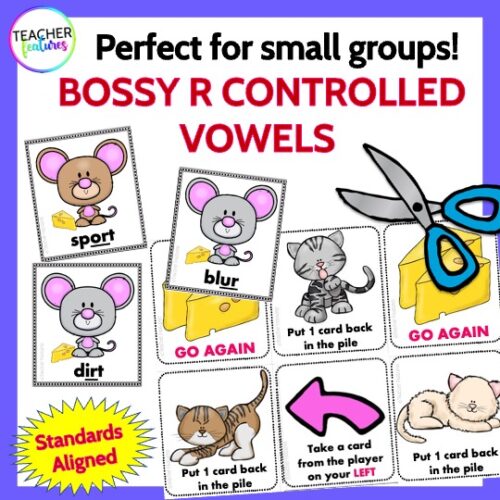 BOSSY R CONTROLLED VOWELS MOUSE & CHEESE GAME | Made By Teachers