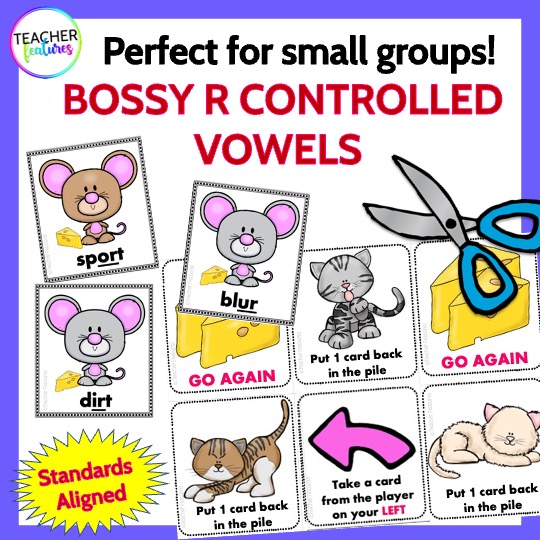 BOSSY R CONTROLLED VOWELS MOUSE & CHEESE GAME | Made By Teachers