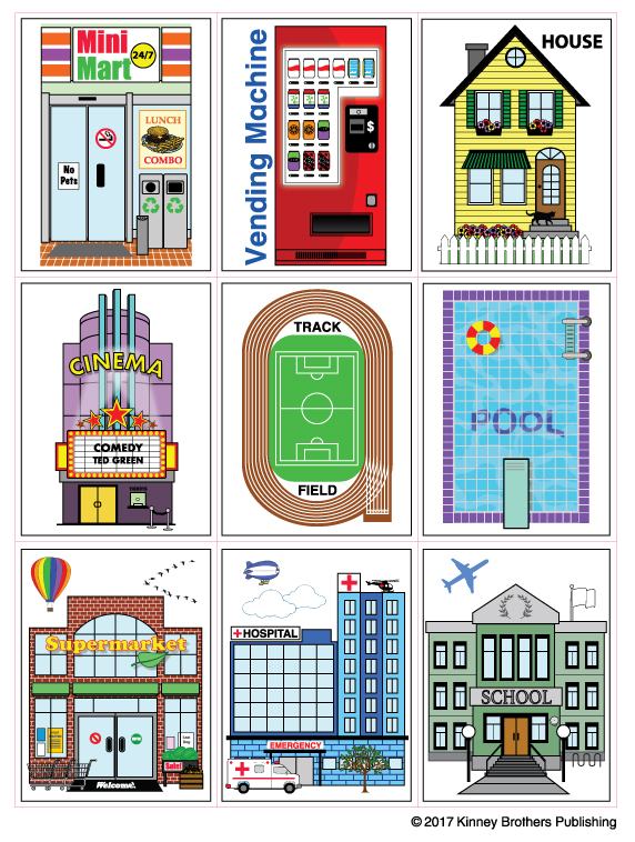 Community Places Flash Card Set ESL ELL Newcomer | Made By Teachers
