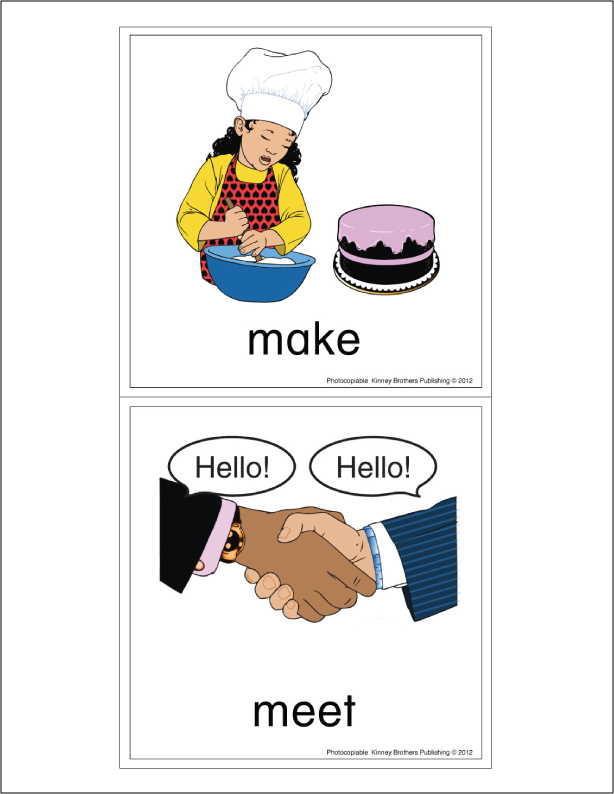 Verb Flash Cards 2 ESL ELL Newcomer | Made By Teachers
