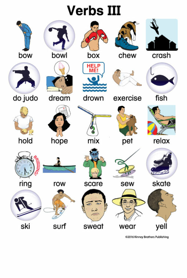 Verb Flash Cards 2 ESL ELL Newcomer | Made By Teachers