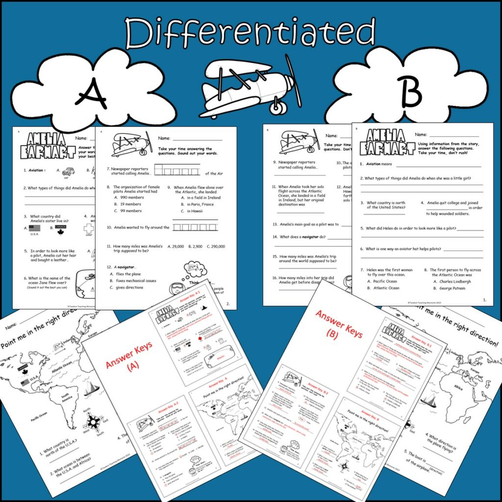 Amelia Earhart K-3rd Teaching Video & Worksheets | Made By Teachers