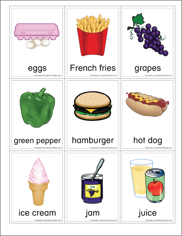 Food and Drink Flash Cards ESL ELL Newcomer | Made By Teachers