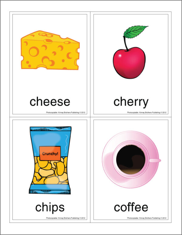 Food and Drink Flash Cards ESL ELL Newcomer | Made By Teachers
