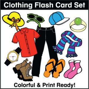 Clothing Flash Cards ESL ELL Newcomer | Made By Teachers