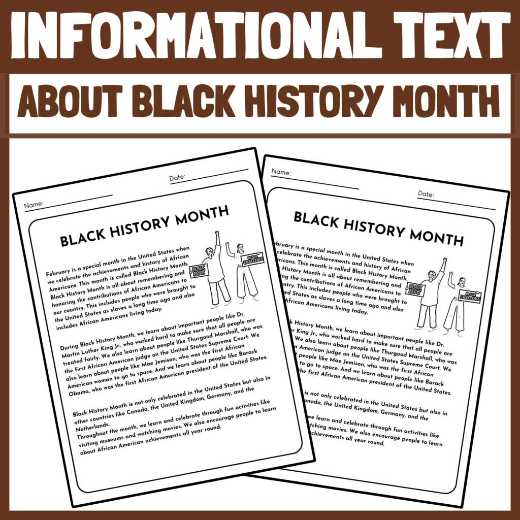 Black History Month Activities | Article And Reading Comprehension ...