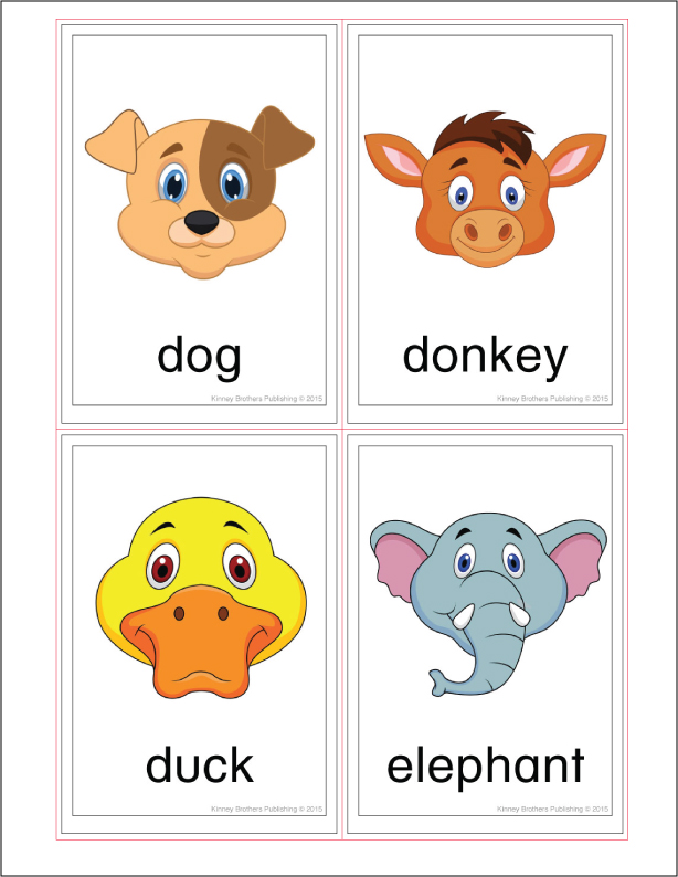 Animal Flash Card Set ESL ELL Newcomer | Made By Teachers