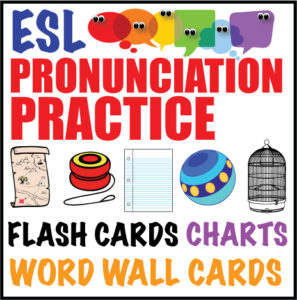 English Pronunciation Practice Flash Cards Charts Word Walls ESL ELL ...