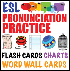 English Pronunciation Practice Flash Cards Charts Word Walls ESL ELL ...