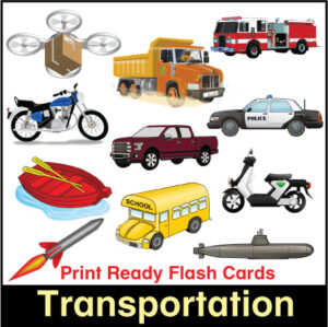 Transportation Flash Cards ESL ELL Newcomer | Made By Teachers