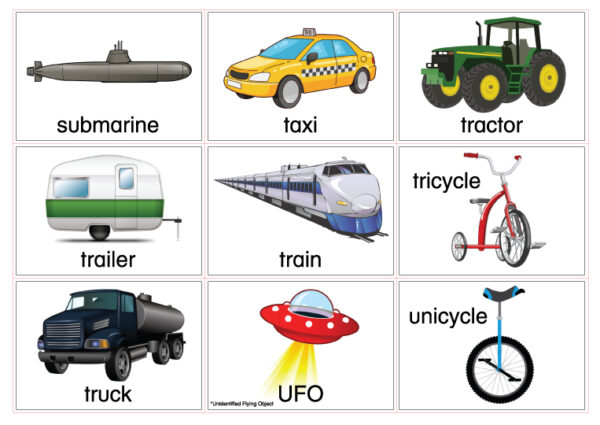 Transportation Flash Cards ESL ELL Newcomer | Made By Teachers
