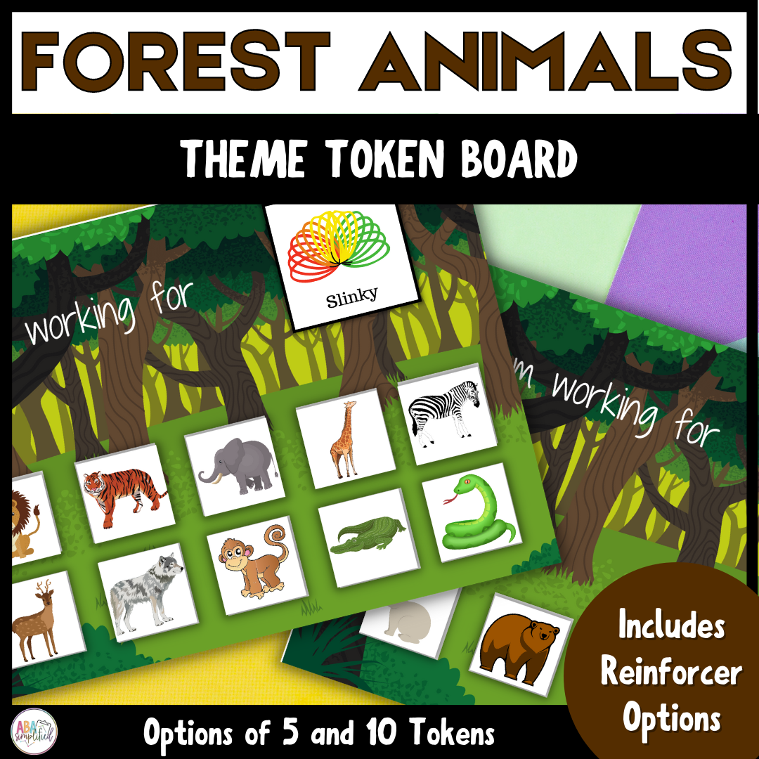 Forest Animals Theme Token Board + Reinforcer Options | Made By Teachers