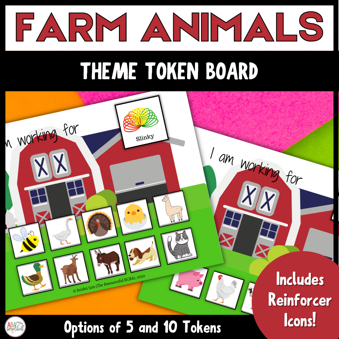Farm Animals Theme Token Board + Reinforcer Options | Made By Teachers