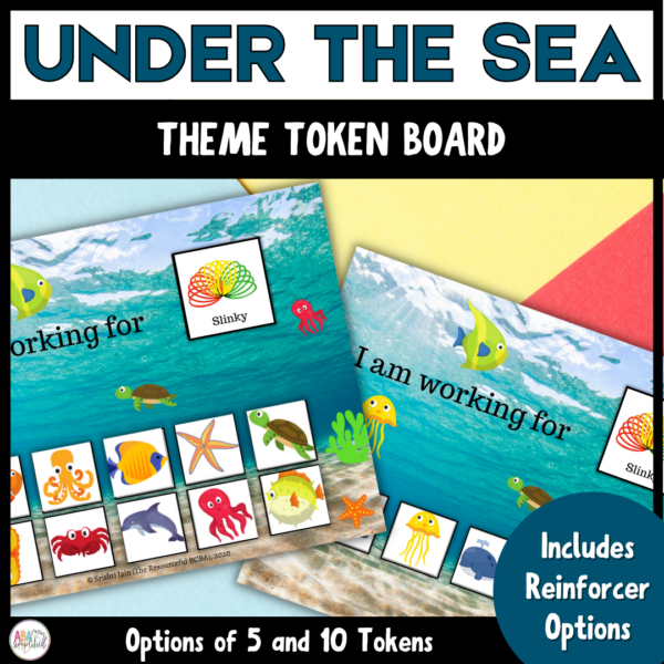 Sea Animals Theme Token Board + Reinforcer Options | Made By Teachers