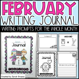 Daily Writing Prompts for February - Writing Journal for 1st & 2nd ...