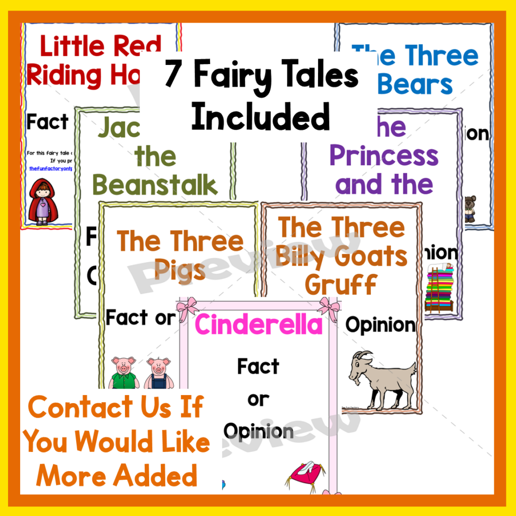Fact and Opinion Activities - Fact or Opinion with Fairy Tales | Made ...