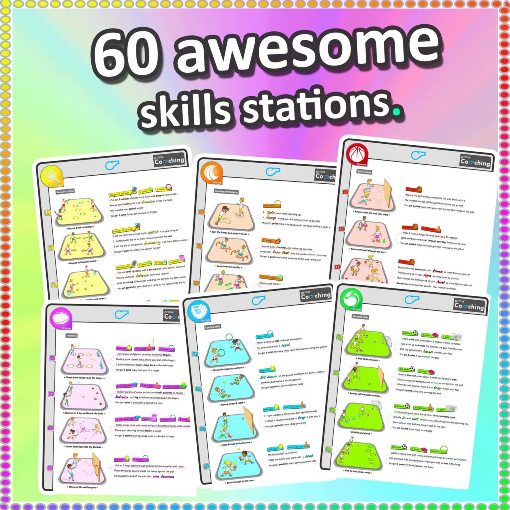 PE Stations & Activities: Lessons & cards for PE & Sport Skills Grades ...