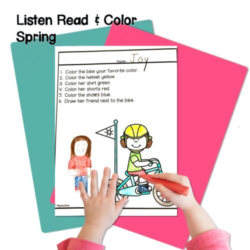 Following Directions Spring | Listening Reading Comprehension | Made By ...
