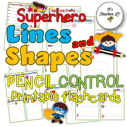 Lines and Shapes Tracing and Pencil Control Flash Cards | Made By Teachers