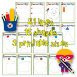 Lines and Shapes Tracing and Pencil Control Flash Cards | Made By Teachers