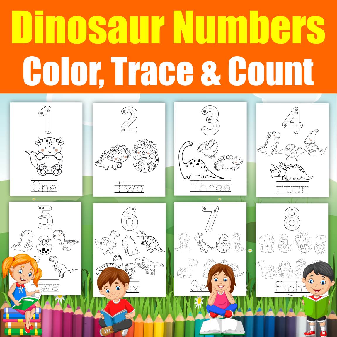 Winter Numbers 1-10. Printable Worksheets for Prek & K to Color, Trace ...