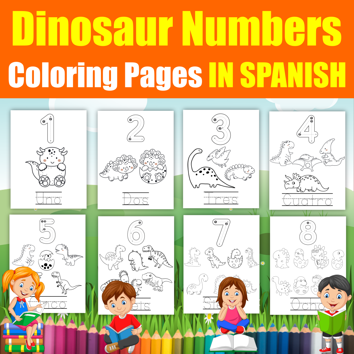 Spanish Numbers Handwriting Worksheets 1-10 for Preschoolers ...