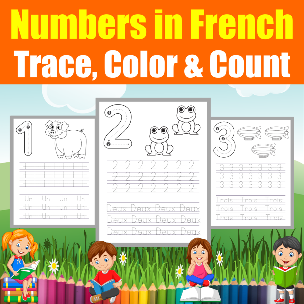 Writing Numbers in French 1-10. Printable Handwriting Worksheet ...