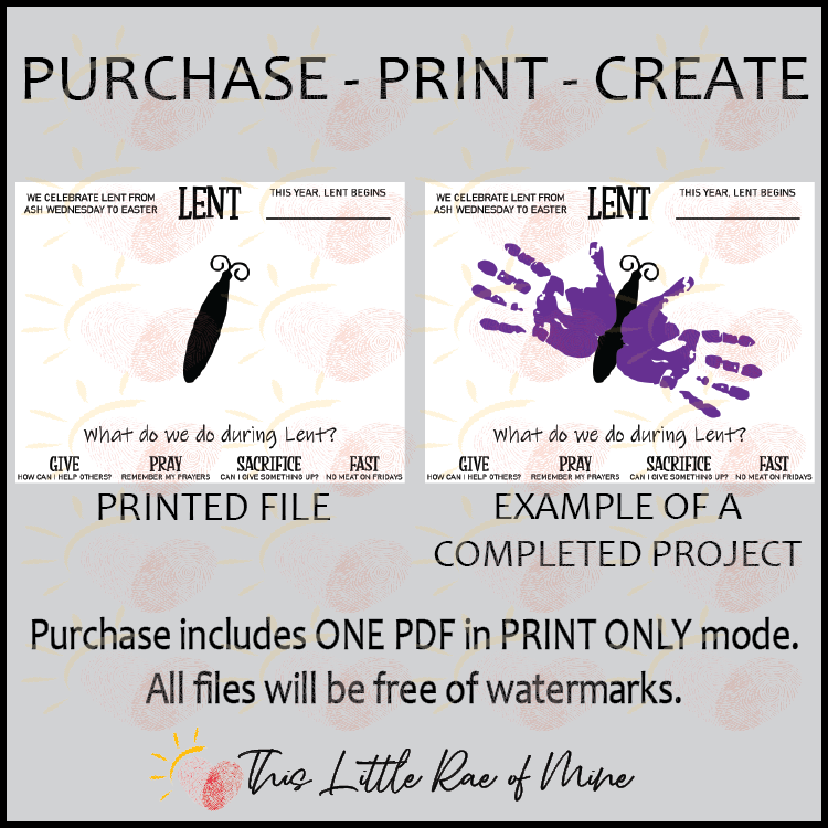 Ash Wednesday - Lent - butterfly - Christian Holy Day - handprint Art ...