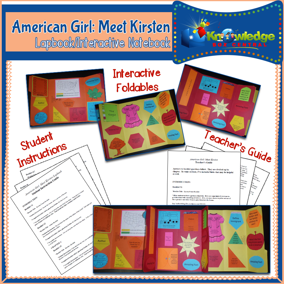 American Girl: Meet Kirsten Lapbook / Interactive Notebook | Made By ...