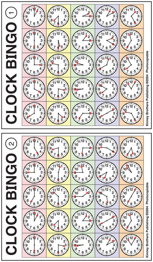Clock Bingo ESL ELL Newcomer Game | Made By Teachers
