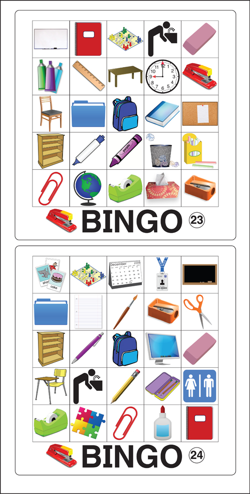 Classroom Vocabulary Bingo ESL ELL Newcomer Game | Made By Teachers