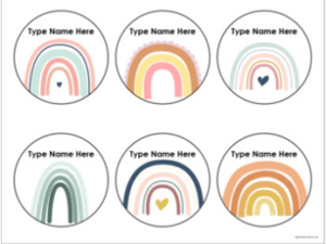 Welcome To Our Classroom Door Sign Display Modern Boho Rainbow Theme ...