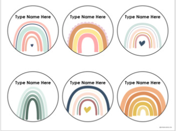 Welcome To Our Classroom Door Sign Display Modern Boho Rainbow Theme ...