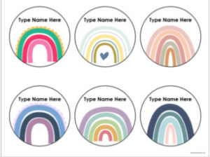 Welcome To Our Classroom Door Sign Display Modern Boho Rainbow Theme ...