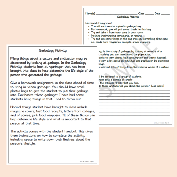 Archaeology: Garbology Activity | Made By Teachers